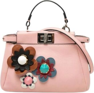 Fendi Sac Mini Peekaboo Pre-owned - Femme - Pre-owned - Rose - Taille: ONE Size