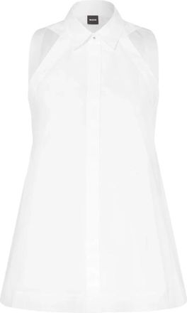 HUGO BOSS Femme, Blouses et Chemises, Blanc, Taille: 42 FR Becola Sleeveless Top