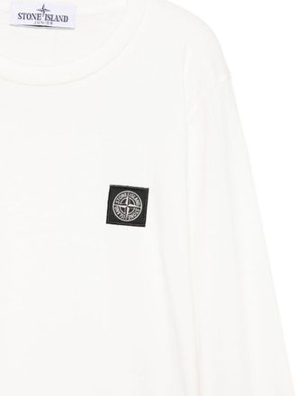 Stone Island Boys Junior T-Shirt White Cotton T-Shirts And Polos