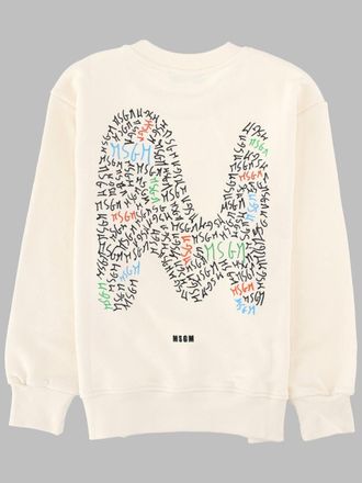 Msgm Cotton Sweatshirt - Beige