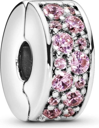 Pandora Rosafarbener Pav&eacute;-Glanz Clip 791817PCZ