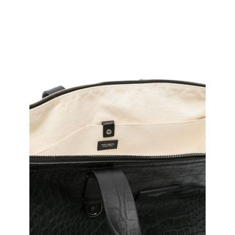 Dolce & Gabbana Crocodile-Embossed Calf Leather Tote Bag - Black