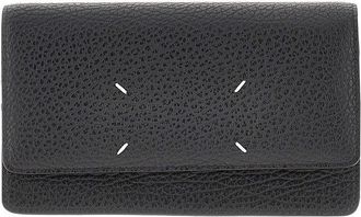 Maison Margiela Four Stitches leather clutch with chain Woman One Size