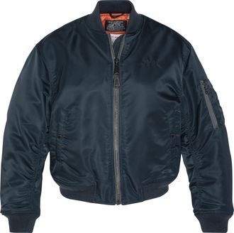 Schott NYC Damen Airf90wrs Jacke, Marineblau, 42