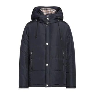 Aquascutum Blaue Jacke mit Abnehmbarer Kapuze - - Jackets - Herren - Blau - M