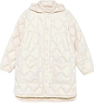 Woolrich Femme, Vestes, Blanc, Taille: 36/38 FR Manteau matelass&eacute; &agrave; capuche