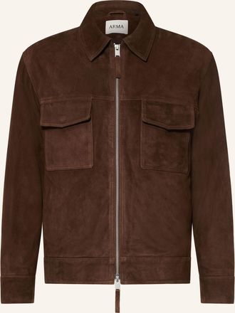 Arma Arma Leder-Overjacket Kale braun