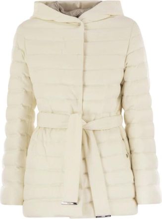 Herno Femme, Vestes, Beige, Taille: 42 FR Silk and Cashmere Down Jacket