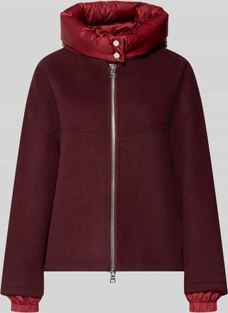 BLONDE No.8 Doubleface Wolljacke mit abnehmbarer Steppkapuze