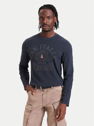 Aeronautica Aeronautica Militare Longsleeve 262TS2577UJ00749 Dunkelblau Regular Fit