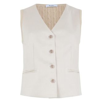 Max Mara Femme, Vestes, Beige, Taille: 40 FR Gilet Calibri