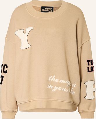 Yippie Hippie Yippie Hippie Oversized-Sweatshirt braun