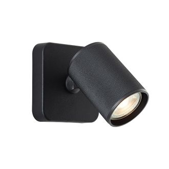 Brilliant Marty LED Wandspot - Schwenkbarer GU10 Wandstrahler, dimmbar bei warmwei&szlig;em Licht, inkl. LED Leuchtmittel, 345 Lumen, sand schwarz