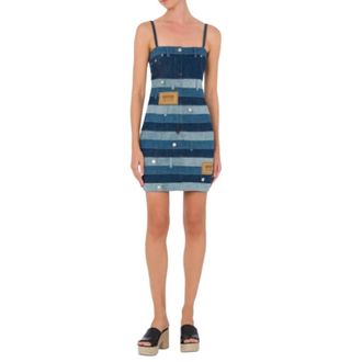 Moschino Denim Patchwork Kurzes Kleid - - Dresses - Damen - Mehrfarbig - S