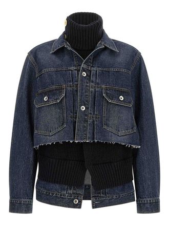sacai Veste Casual - Bleu