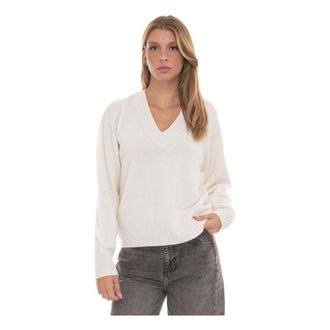 VANIS&Eacute; Femme, Pulls, Blanc, Taille: 42 FR Pull en Cachemire et Soie Col V