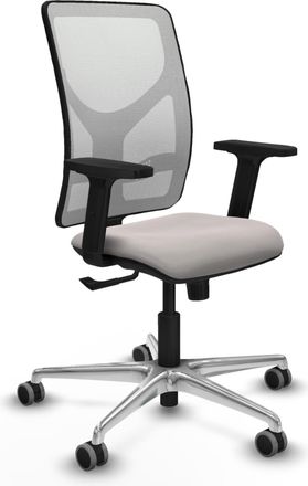 Piqueras y Crespo B&uuml;rostuhl, wei&szlig;, mit 2D-Armlehnen, h&ouml;henverstellbare Lendenwirbelst&uuml;tze, ausgestattet mit 3 Positionen und Schneideschaum, Wei&szlig; / Wei&szlig;