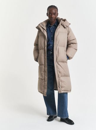 GANT Damen Langer Daunenmantel (XXL) TAUPE BEIGE