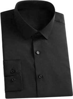 Generic Chemises fines et &eacute;lastiques &agrave; manches longues pour homme, coupe ajust&eacute;e, haut de bureau souple, 7668-30, 3XL