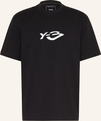 Yohji Yamamoto T-Shirt Liquid Logo schwarz