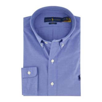 Polo Ralph Lauren Casual Blaues Hemd Slim Fit Baumwolle - - Shirts - Herren - Blau - XL