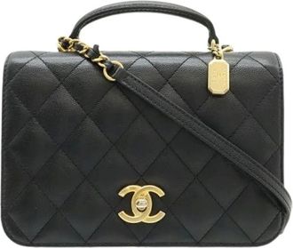Chanel Sac bandouli&egrave;re 2way Pre-owned Matelasse Caviar Skin - Femme - Pre-owned - Noir - Taille: ONE Size