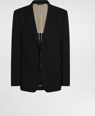 Dolce & Gabbana Einreihiges Sakko Taormina Aus Technischer Wolle - Mann Anz&uuml;ge Und Blazer Schwarz 50