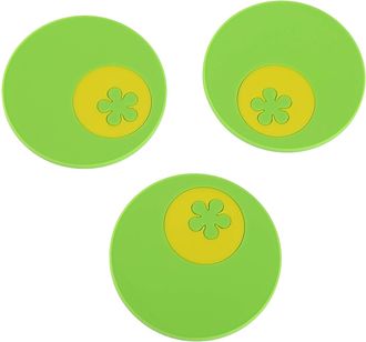 Kochblume Multi-Untersetzer 3er-Set, Glasuntersetzer, Löffelablage, Topfuntersetzer, Handy Ablage, Flaschenuntersetzer, Silikon Pad, rutschfest, spülmaschinenfe