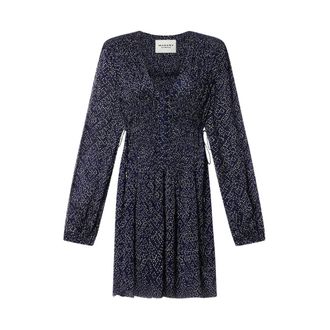 Isabel Marant Kurzes Kleid mit Tupfen und V-Ausschnitt - - Dresses - Damen - Blau - M