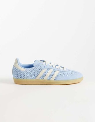 adidas Originals Samba OG - Sneaker in Hellblau und Cremewei&szlig;