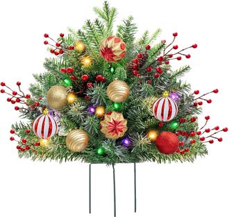 Generico Große Weihnachtsfüllungen - Künstliche Pflanzen mit Stativpfahl - Dekoration für Zuhause für Büros, Wohnungen, Schlafzimmer, Friedhofsschule