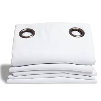 MOONDREAM Rideau Anti-Bruit, Isolation 3-en-1 Phonique/Thermique/Occultant, Technologie brevetée, Oeko-Tex, Blanc, 140 x 180 (LxH) cm, Oeillets (1 Rideau)