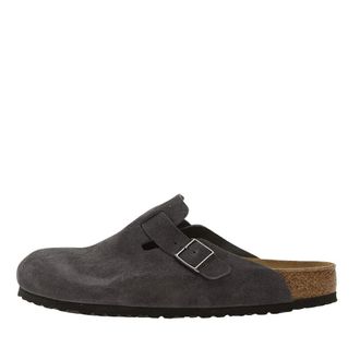 Birkenstock Boston Suede Coupe &Eacute;troite - unisex - Chaussures - Gris - Taille: 38 EU