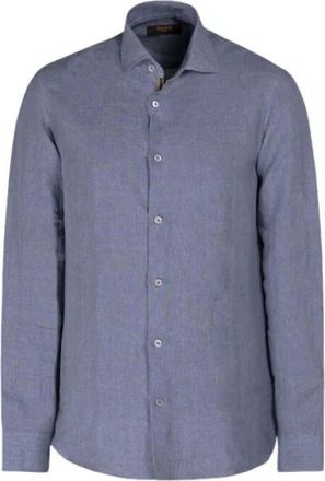 Moorer Homme, Chemises, Bleu, Taille: 3XL Chemise en lin