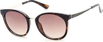 Guess Femme, Accessoires, Brun, Taille: 52 MM Round Lunettes de soleil
