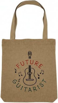 Fabulous Sac Shopping Tote Bag Aspect Lin - Future Guitarist Music Artist - Sac de Courses Toile Epaisse 360g Beige Naturel Cabas Port&eacute; Epaule Solide Imprim&eacute; e
