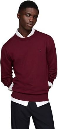 Tommy Hilfiger Pull Homme Crew Neck Regular Fit, Rouge (Deep Rouge), XL