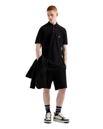 A|X Armani Exchange Herren Icon Project, Embroidered Logo Poloshirt, Schwarz, XXL