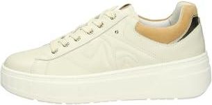 Nero Giardini E513090D Velvet Os Sneakers de sport pour femme en cuir compensé bas, os, 41W