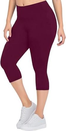 Generic Legging de sport pour femme - Grande taille - Pantacourt de yoga - Pour soulever les fesses, Rouge, 5XL