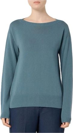 Max Mara Femme, Pulls, Bleu, Taille: 40 FR Albata Sweater