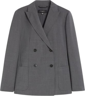 Max Mara Femme, Vestes, Gris, Taille: 40 FR Ornati Blazer