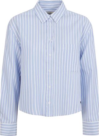 Max Mara Femme, Blouses et Chemises, Bleu, Taille: 34 FR Chemise Popeline Ray&eacute;e