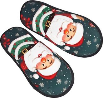 Generic Respirant Pantoufles Hommes Joyeux No&euml;l, impression du P&egrave;re No&euml;l Pantoufles Maison L&eacute;g&egrave;re Chaussons Homme pour Homme Femme Ext&eacute;rieur L