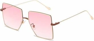 Generic Lunettes De Soleil Vintage &Agrave; Monture M&eacute;tallique Large For Hommes Et Femmes, Polaris&eacute;es, For Le Sport Et Les Activit&eacute;s De Plein Air.(Pink)