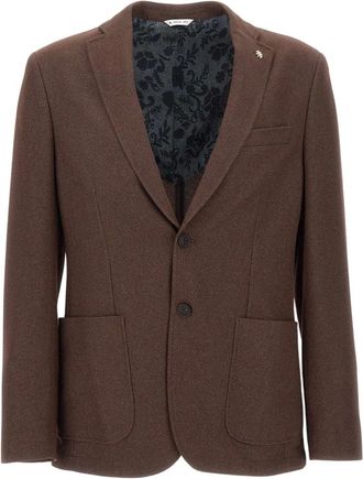 Manuel Ritz Blazer simple boutonnage semi-doubl&eacute; - Homme - Vestes - Brun - Taille: 2XL