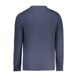 Timberland Embroidered Logo Cotton Long-Sleeve T-Shirt - Blue