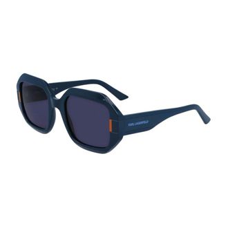 Karl Lagerfeld Femme, Accessoires, Bleu, Taille: ONE Size Injected Lunettes de soleil