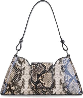 Justine Clenquet Hobo Bags - Marla Python-Effect Bag - Gr. unisize - in Grau - f&uuml;r Damen
