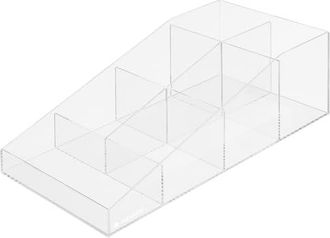 Navaris Organisateur à Café - Support 7 Compartiments en Acrylique Transparent pour Sucre Thé Café Touillette Cuillère Serviette Dosette Gobelet - Maison Bure